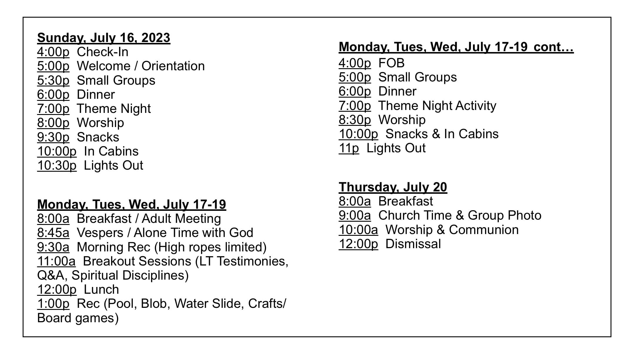 Revive Youth Camp - Revive